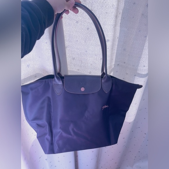Longchamp | Bags | Longchamp Le Pliage Tote Bag Size Large Purple Color ...